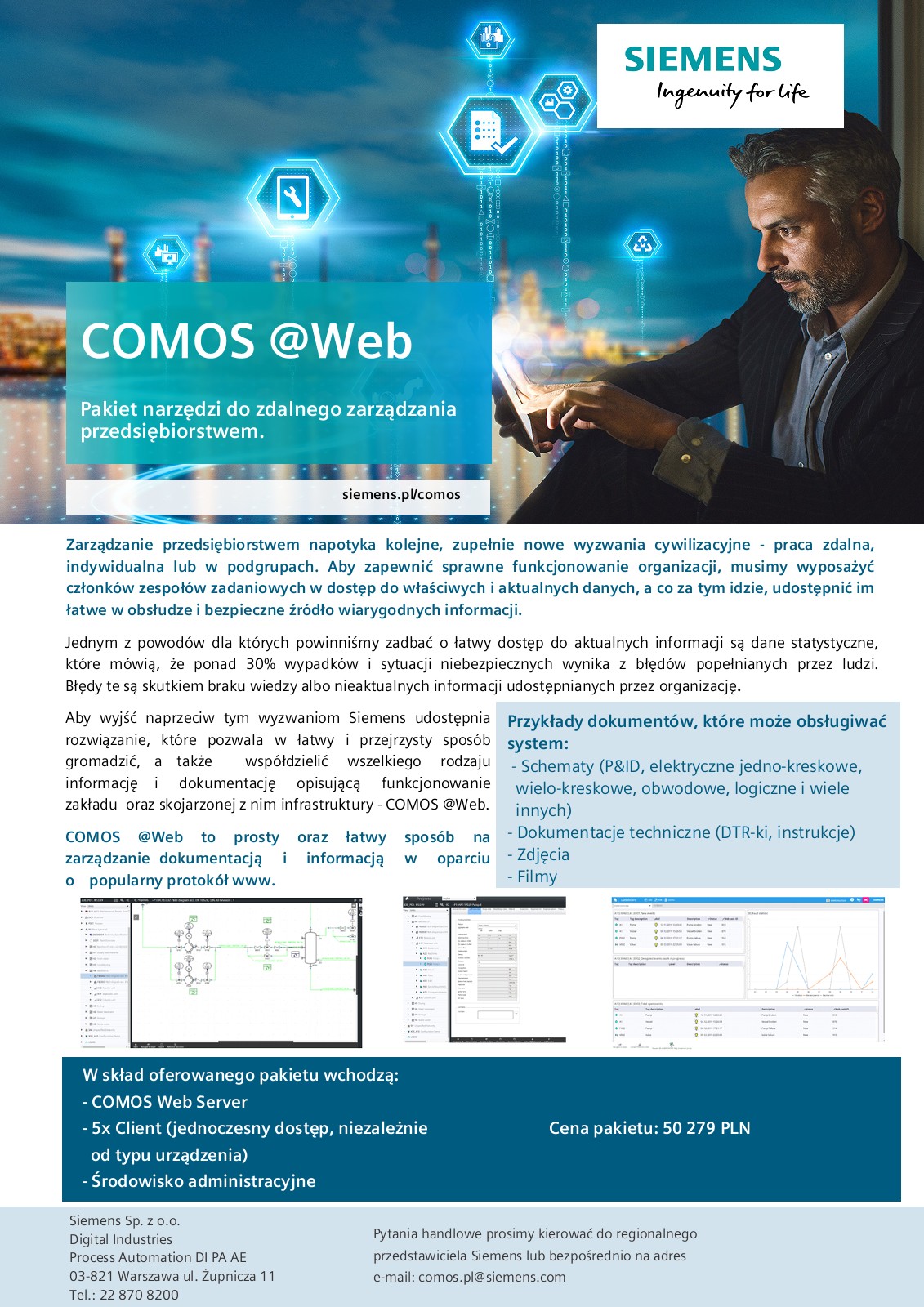 COMOS web – podręczniki, broszury, katalogi dla klientów przemysłowych COMOS web – podręczniki, broszury, katalogi dla klientów przemysłowych