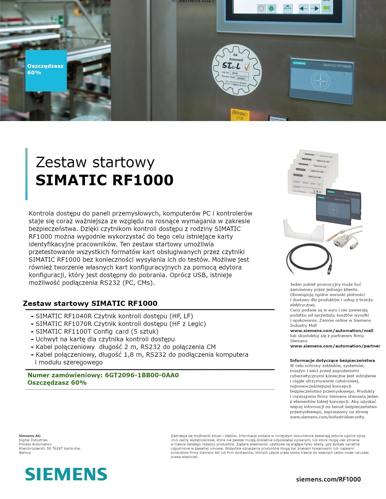 Starterkit SIMATIC RF1000 – podręczniki, broszury, katalogi dla ...